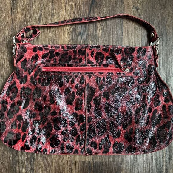 Lodis | Bags | Lodis Retro Red Cheetah Animal Print Leather Y2k Moto ...